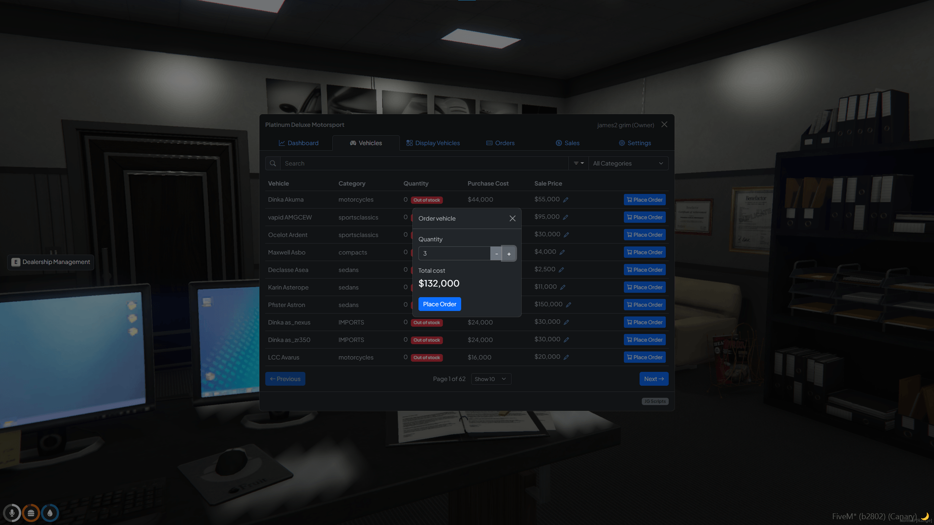 Dealerships | JG Scripts | QBCore, Qbox & ESX FiveM Scripts