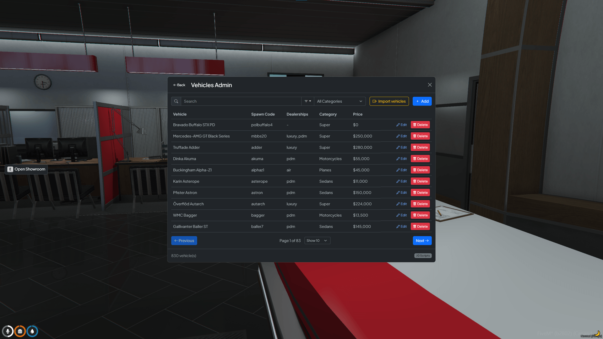Dealerships | JG Scripts | QBCore, Qbox & ESX FiveM Scripts