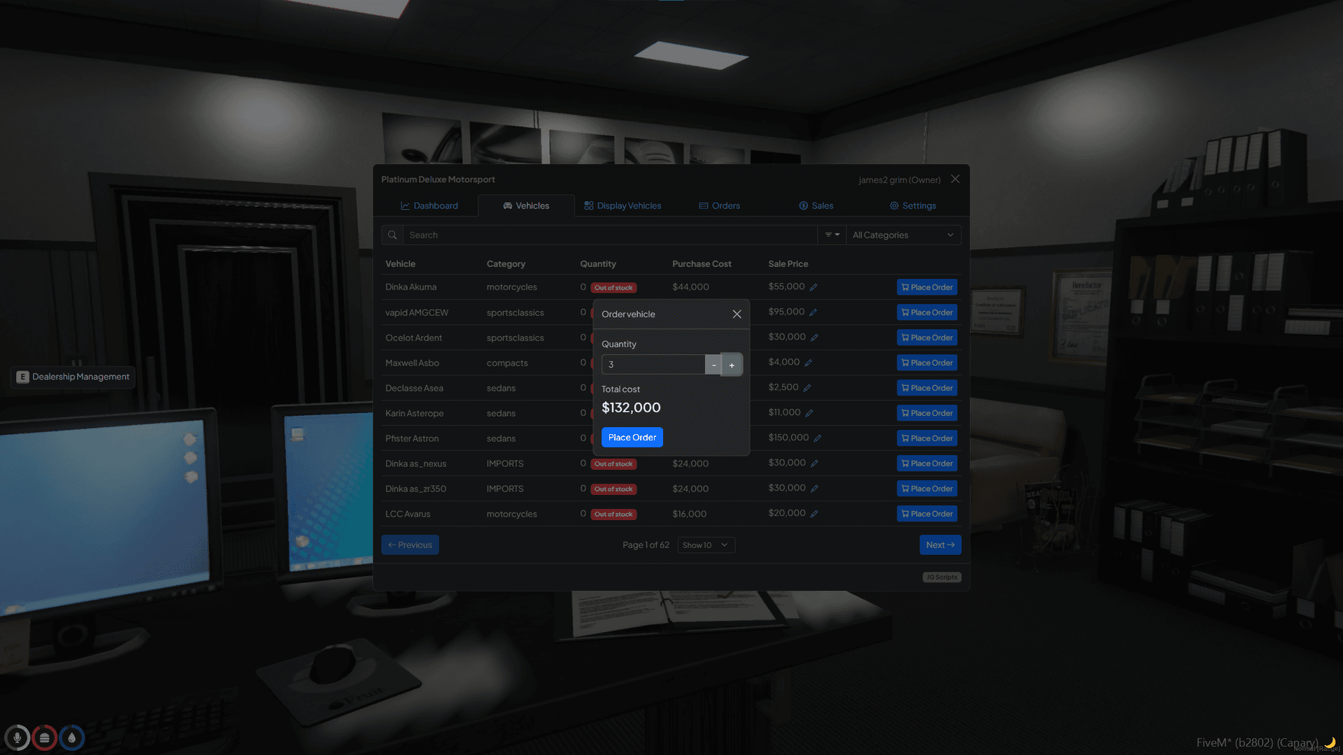 Dealerships | JG Scripts | QBCore, Qbox & ESX FiveM Scripts
