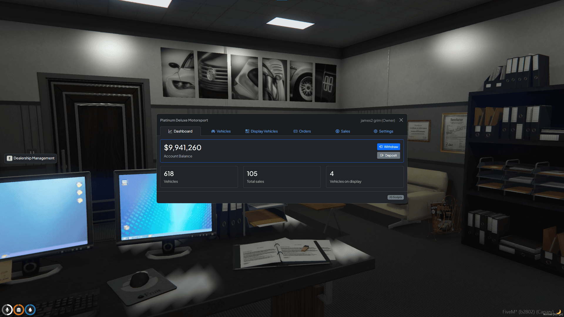 Dealerships | JG Scripts | QBCore, Qbox & ESX FiveM Scripts